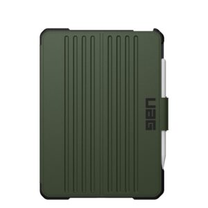 URBAN ARMOR GEAR UAG Designed for iPad Air 10.9 inch Case iPad 5th Generation 2022 Case Green Olive Rugged Smooth Exterior Multi-Angle Viewing Folio w/Pencil Holder Metropolis SE Protective Cover