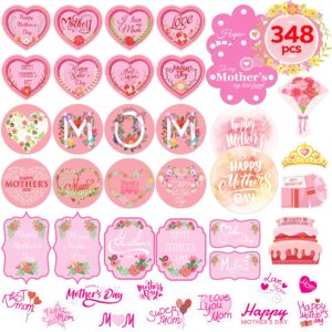 funnlot mothers day stickers happy mothers day stickers 348pcs mothers day stickers for kids mothers day labels for envelope card decorations boxes party favor