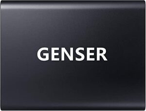 genser 2tb portable ssd - up to 540mb/s - usb 3.1 high-speed read write portable ssd external hard drive 2000gb, mobile external solid state drive blue (2tb, black)