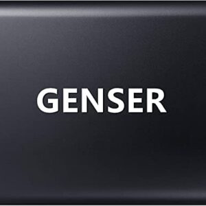 GENSER 2TB Portable SSD - Up to 540MB/s - USB 3.1 High-Speed Read Write Portable SSD External Hard Drive 2000GB, Mobile External Solid State Drive Blue (2TB, Black)