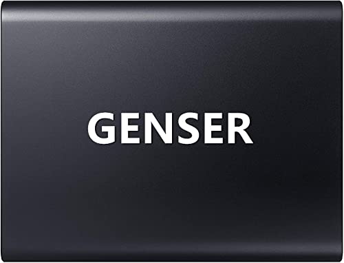 GENSER 2TB Portable SSD - Up to 540MB/s - USB 3.1 High-Speed Read Write Portable SSD External Hard Drive 2000GB, Mobile External Solid State Drive Blue (2TB, Black)