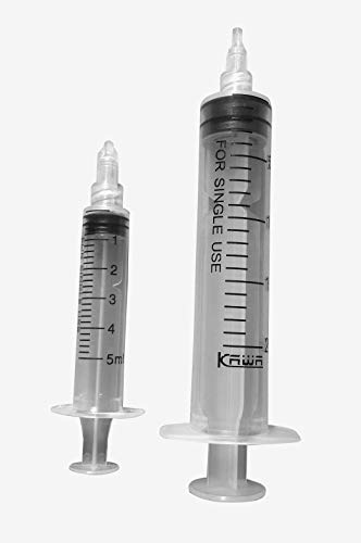 Luer Lock Plastic Syringe, Tip Cap, Blunt Tip, Measuring Syringe Tools for Measuring, Lip Gloss, Liquid refilling, Dispensing, DIY Crafts, Oil Refilling, Feeding Pets, Scientific Labs, Glue Applicator