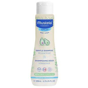 mustela baby gentle shampoo with natural avocado - hair care for kids of all ages & hair types - tear-free & biodegradable formula - 6.76 fl. oz.