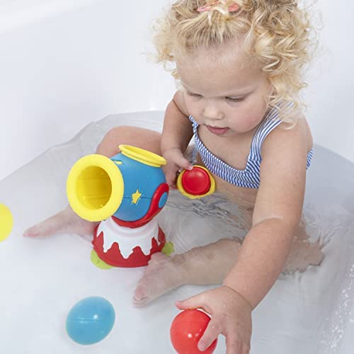 Yookidoo Toddler Kids Bath Toys (Ages 4-8) - Water Cannon Ball Blaster - Suction Cups to Any Bath Tub or Shower - Includes 5 Balls & Hoop to Shoot Through - Turn Bath Time into Endless Fun for Kids!