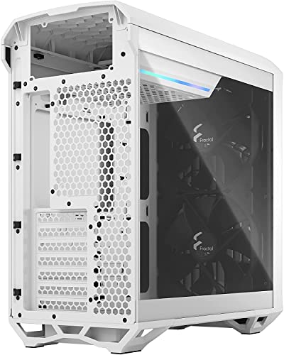 Fractal Design Torrent Compact White TG Clear - Tower - White - Tempered Glass, Steel - 4 x Bay - 2 x 7.09 x Fan(s) Installed - 0 - ATX, EATX, Micro ATX, Mini ITX, SSI CEB Motherboard Supported