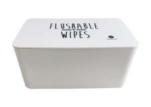 moorfowl baby wipes dispenser for bathroom, upgrade size(8.2l x 4.9w x 3.9h inches), flushable baby wipes dispenser feminine wipes holder for adult kids wipes container box with large capacity