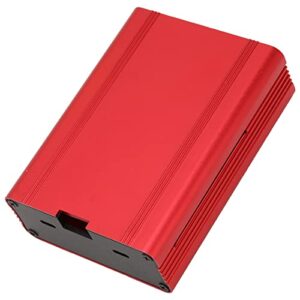 Circuit Board Protective Case, Ventilation Design Less Interference Easy to Install Good Compatibility Aluminum Alloy Enclosure for Raspberry Pi 3 3B+ 2B B+(red)