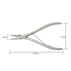 1 Pc Stainless Steel Hair Extensions Pliers Hair Extension Tool for Micro Links and Feather Extensions