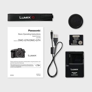 Panasonic LUMIX G7 4K Digital Camera, with LUMIX G Vario 14-42mm Mega O.I.S. Lens, Advanced Accessory and Travel Bundle (3 Years Panasonic Warranty) (Silver)