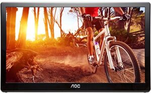 aoc e1659fwu 16in tft lcd usb powered monitor 8ms 16:9 500:1 contrast 1366x768 (renewed)