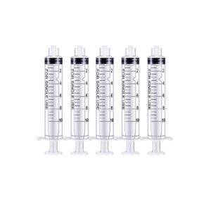 luer lock plastic syringe, 10ml, blunt tip, measuring syringe tools for measuring, lip gloss, liquid refilling, dispensing, diy crafts, oil refilling, feeding pets, scientific labs, glue applicator