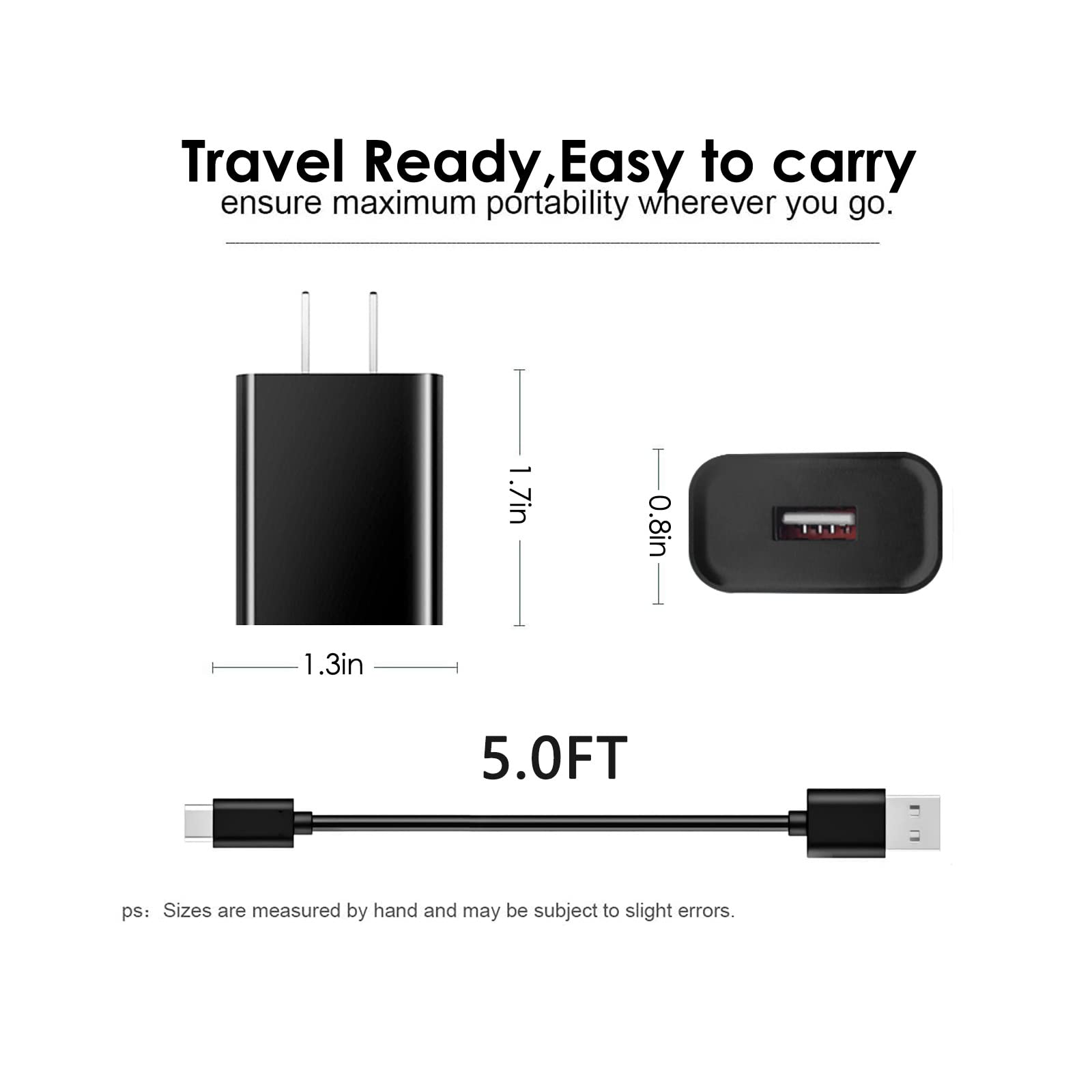 USB C Charger Cord Compatible for W-King D7 D8 D8mini D9 D9-1 D10 T9 X10 S7, Marshall Stockwell II Marshall Emberton, OontZ Angle 3 Ultra (4th Gen) Bluetooth Speaker Charging Power Supply Cable