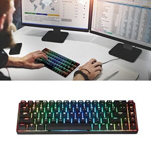 01 02 015 PC Gaming Keyboards, Clean Tactile Feedback Ergonomic USB Keyboard for PC Gamers