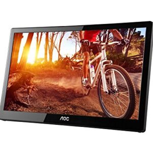 AOC E1659FWU 16IN TFT LCD USB Powered Monitor 8MS 16:9 500:1 Contrast 1366X768 (Renewed)