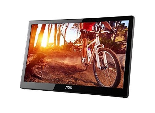 AOC E1659FWU 16IN TFT LCD USB Powered Monitor 8MS 16:9 500:1 Contrast 1366X768 (Renewed)