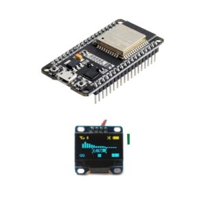 devit v1 esp32-wroom-32 + 0.96 inch yellow&blue i2c oled display module