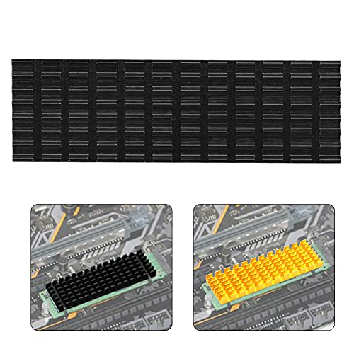 SSD Heat Sink, Convenient Aluminum Alloy SSD Cooler Durable PCIE M. 2 SSD 2280 for Computer(Black)