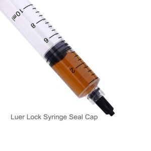 Luer Lock Plastic Syringe, Tip Cap, Blunt Tip, Measuring Syringe Tools for Measuring, Lip Gloss, Liquid refilling, Dispensing, DIY Crafts, Oil Refilling, Feeding Pets, Scientific Labs, Glue Applicator