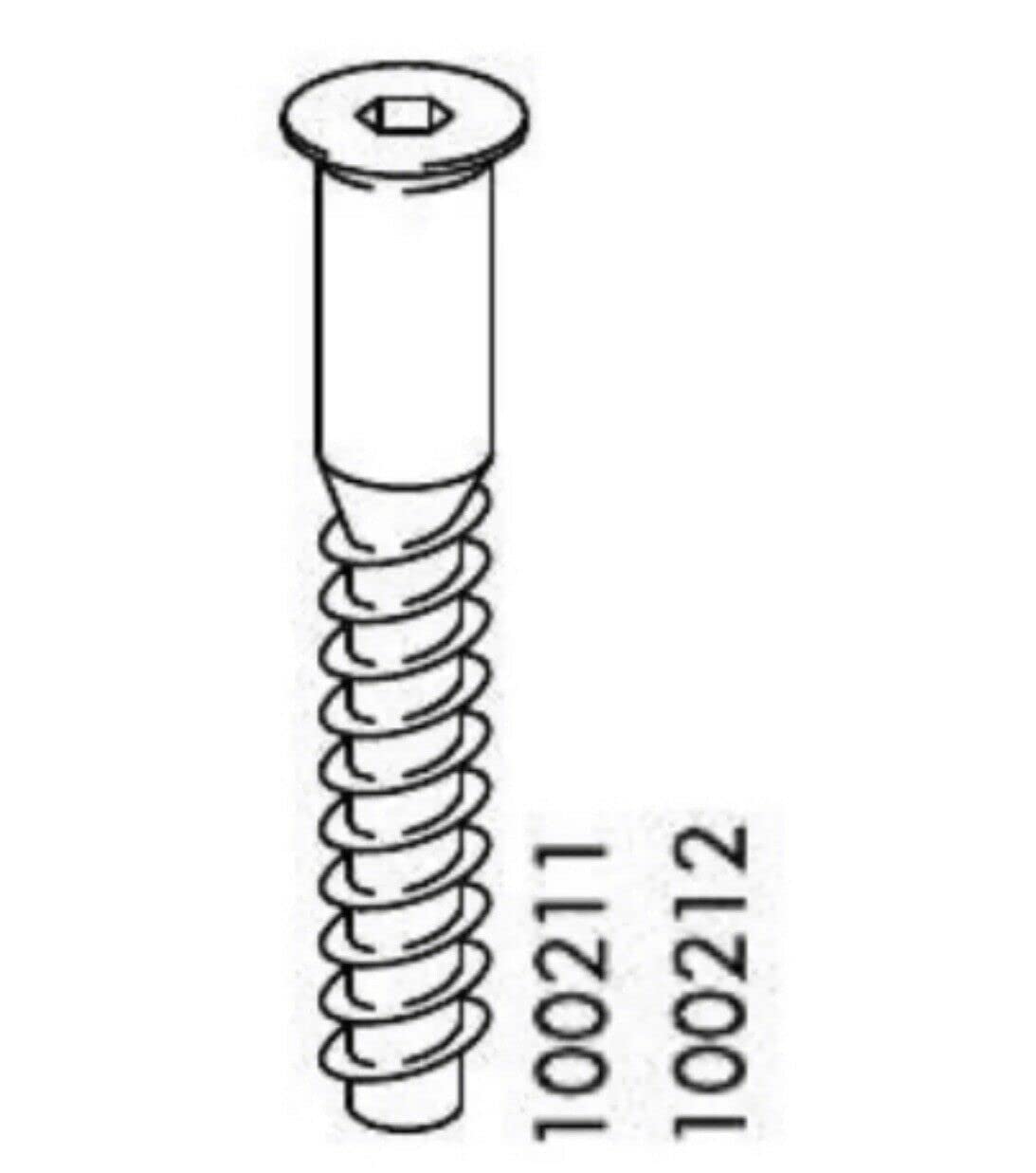 Wood Screw Part # 100211#100212 (4 Pack) 40MM Silver for IKEA Furniture Replacement