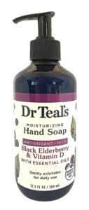 black elderberry & vitamin d hand soap with essential oil, epsom salt, paraben/phthalate free, 12.5 oz