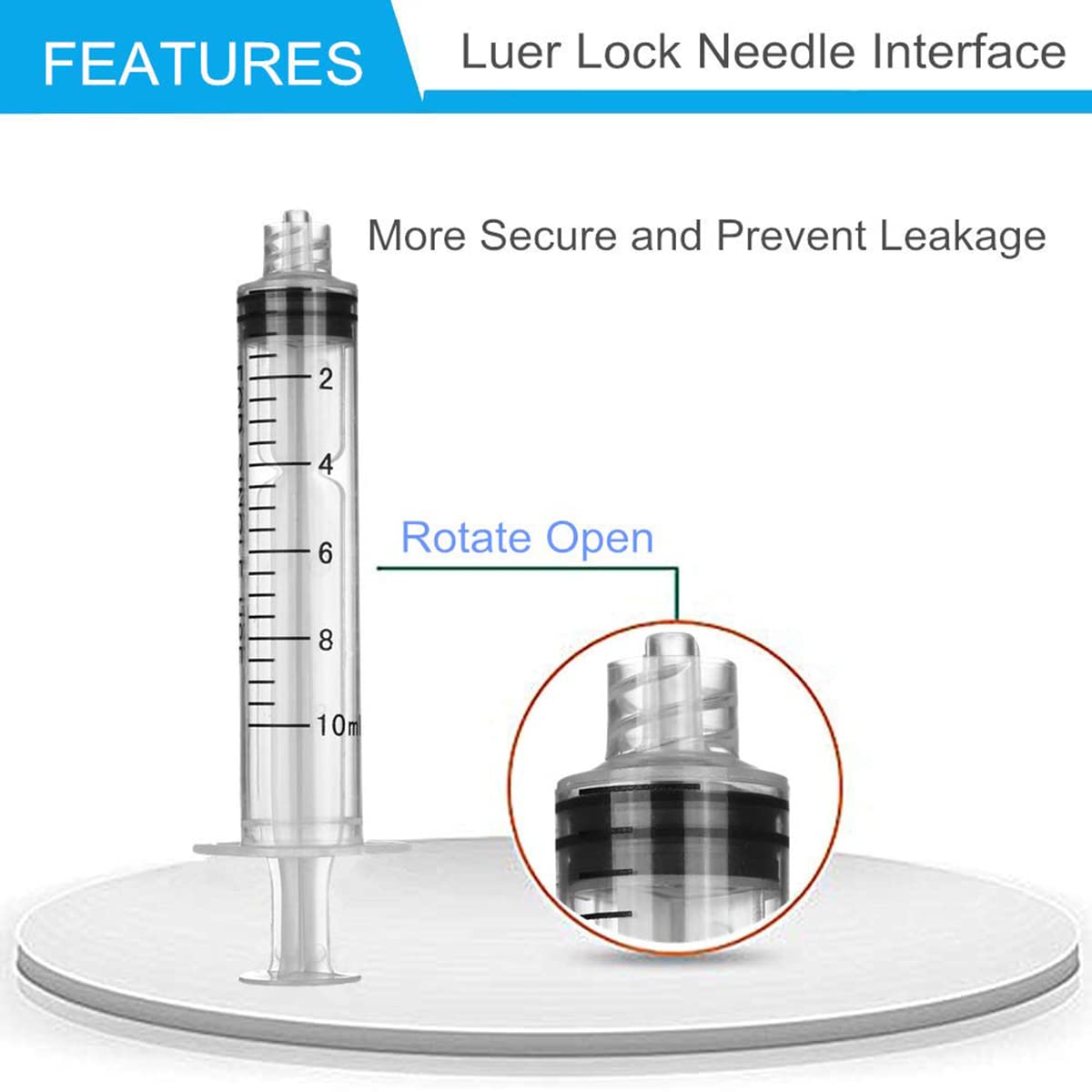 Luer Lock Plastic Syringe, 30ml, Blunt Tip, Measuring Syringe Tools for Measuring, Lip Gloss, Liquid refilling, Dispensing, DIY Crafts, Oil Refilling, Feeding Pets, Scientific Labs, Glue Applicator