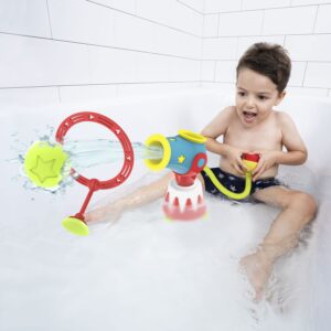 Yookidoo Toddler Kids Bath Toys (Ages 4-8) - Water Cannon Ball Blaster - Suction Cups to Any Bath Tub or Shower - Includes 5 Balls & Hoop to Shoot Through - Turn Bath Time into Endless Fun for Kids!