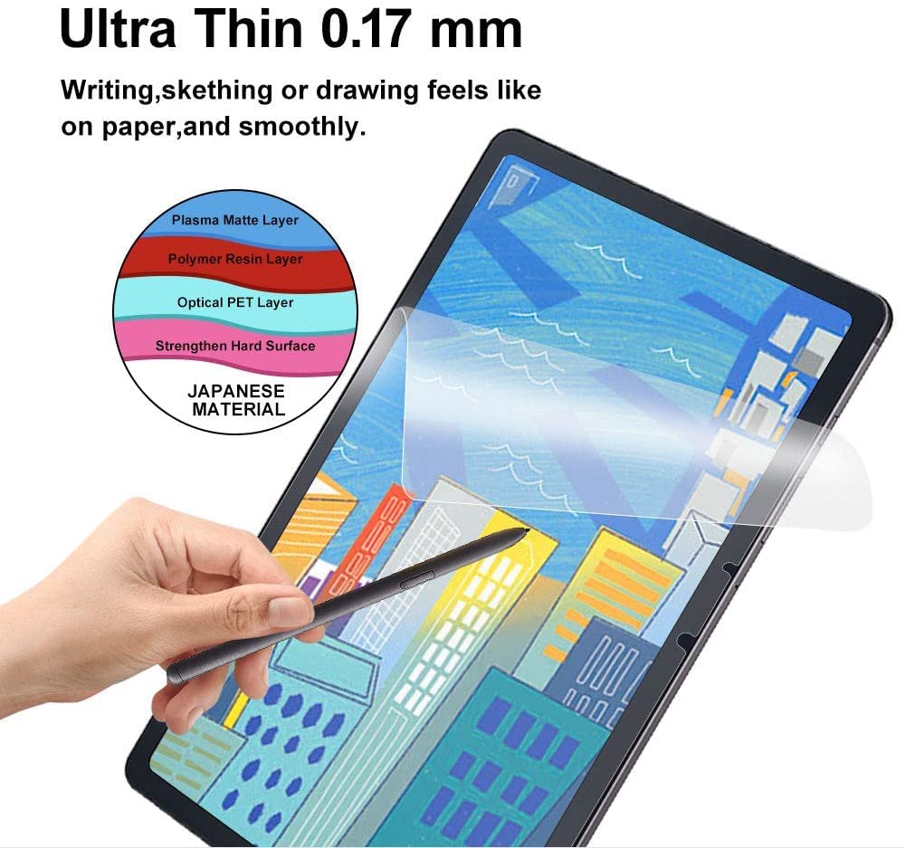 Zeking [2 Pack] Paperfeel Screen Protector Compatible with Samsung Galaxy Tab S8 Ultra/ S9 Ultra 14.6" (SM-X900/ X906), [Feel Like Paper Film Writing] Anti Glare Tablet PET Film for S-Pen