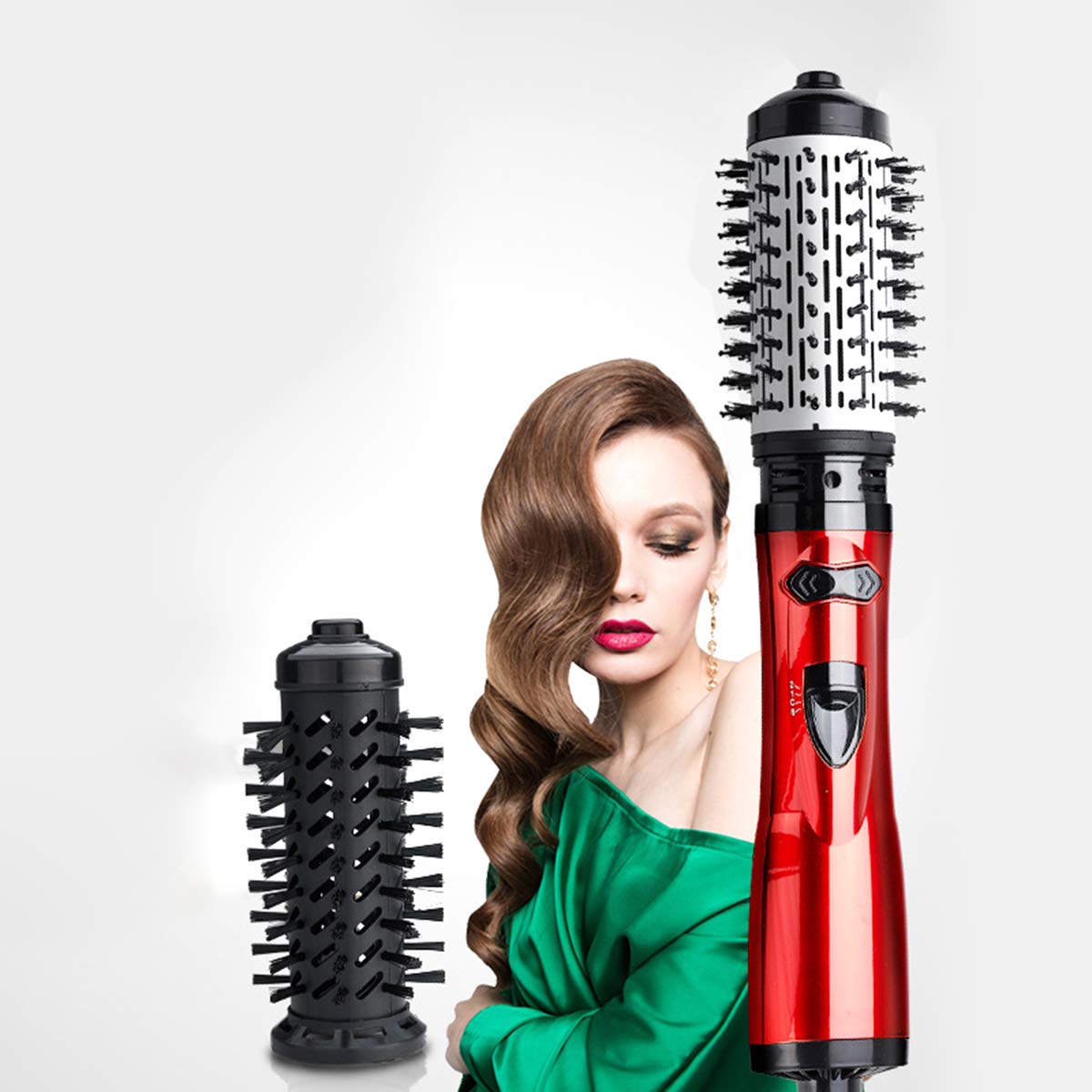 Eurobuy 3-in-1 Hair Styling Tool Multi-Function Hot Air Brush Hair Dryer Brush 2-Way Rotating Hair Straightener Styler Hair Styling Wand