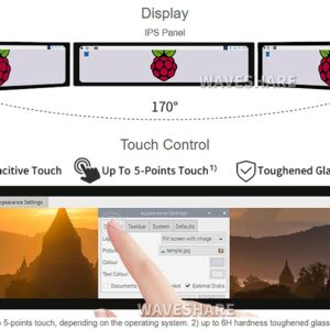 waveshare 11.9inch HDMI LCD 320×1480, IPS Display Capacitive Touch Screen LCD, for Raspberry Pi 4B/3B+/3B/2B/Zero W/Zero 2 W/Zero 2 WH/Jetson Nano/PC/Windows 11/10 / 8.1/8 / 7