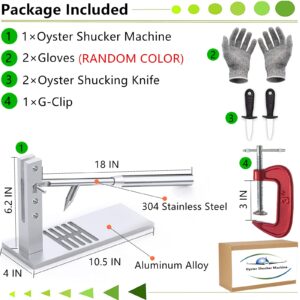 Oyster Shucker Machine Stainless Steel Oyster Shucker Tool Set Oyster Clam Shucking Kit Oyster Clam Opener Machine Oyster Sheller Practical Hotel Buffets Homes Gift Oyster Opener Oyster Knife Shucker