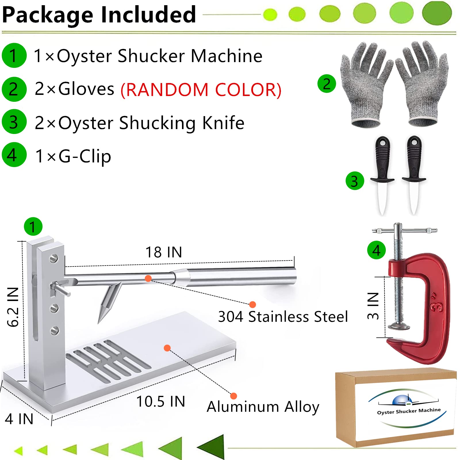 Oyster Shucker Machine Stainless Steel Oyster Shucker Tool Set Oyster Clam Shucking Kit Oyster Clam Opener Machine Oyster Sheller Practical Hotel Buffets Homes Gift Oyster Opener Oyster Knife Shucker