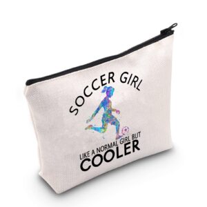 tsotmo soccer cosmetic bag soccer lovers makeup bag soccer player gift soccer game fans gift football gift (soccer g)