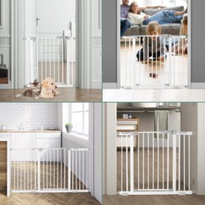 HOYOFO Extra Wide 57”- 59.8” Baby Gate for Doorways Pressure Mount Stair Gates for Kids or Dogs with Auto-Close