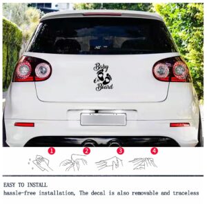 Baby on Board Sticker for Cars Footprint Funny Cute Safety Caution Decal Sign for Car Window and Bumper (B)