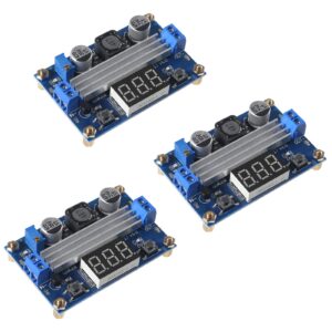 coliao 3pcs ltc1871 dc-dc step up booster converter 3-35vdc to 3.5-35vdc 100w high power output with led voltmeter dc-dc step up module power supply voltage regulator