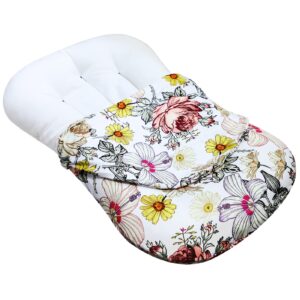 Newborn Lounger Cover for Boys Girls, Soft Snug Fitted Baby Lounger Slipcover, Removable Cover for Infant Lounger Pillow, Floral