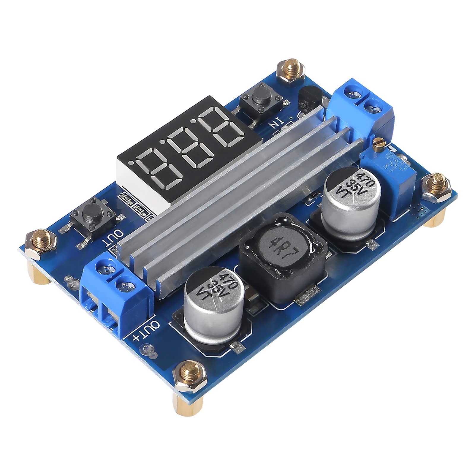 Coliao 3pcs LTC1871 DC-DC Step Up Booster Converter 3-35VDC to 3.5-35VDC 100W High Power Output with LED Voltmeter DC-DC Step Up Module Power Supply Voltage Regulator