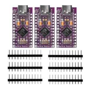 osoyoo 3pcs pro micro board atmega32u4 leonardo 5v/16mhz module board type c port for arduino