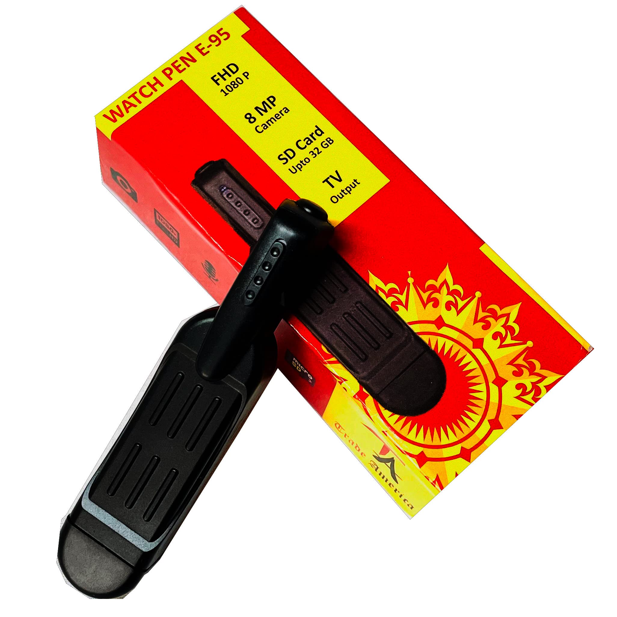 Spy Pen Camera with Audio-Camera Pen E-95 is a wearable Mini Spy Camera Pen | Includes 32 GB micro SD card | Chinglish proof easy English manual