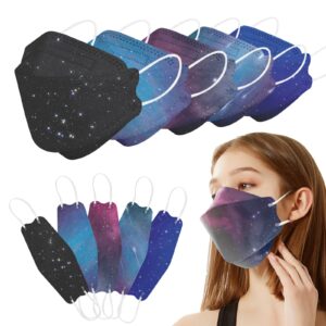 yohica 50 packs kf94 mask,4 layer filter protection disposable face masks,3d fish type masks for adult