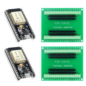 keeyees 2pcs esp32 wifi development board with 2pcs breakout board (38pin)