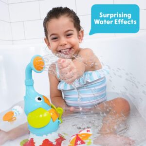 Yookidoo Baby Bath Elephant Sprayer Toy Set -EleFountain Sprinkler Water Show - Features 3 Spouts w/ Different Spray Patterns -Fun STEM Based Toy for Bath Time - Great for Boys & Girls Ages 18 Months+