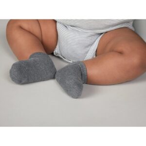 Fruit of the Loom Baby 22-Pack Grow & Fit Flex Zones Low Cut Stretch Socks - Unisex, Girls, Boys (0-6 Months, Grey)