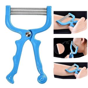 spring facial hair remover the original hair removal spring removes hair from upper lip, chin, cheeks and neck. 100% stainless steel facial hair removal tools facial beauty spring thread depilator