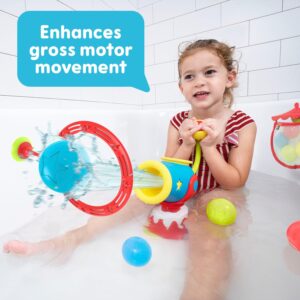 Yookidoo Toddler Kids Bath Toys (Ages 4-8) - Water Cannon Ball Blaster - Suction Cups to Any Bath Tub or Shower - Includes 5 Balls & Hoop to Shoot Through - Turn Bath Time into Endless Fun for Kids!