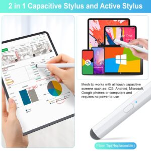 Stylus Pen with Palm Rejection Tilt Detection, Active Digital Pencil Compatible with Apple iPad 2018 and Later, iPad Pro 11&12.9 inch, iPad 6/7/8/9th, iPad Mini 5/6, iPad Air 3/4/5 Gen