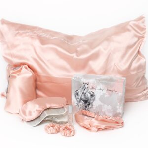 truesooth satin pillowcase for hair and skin, lavender sleep mask, rose quartz despenser, gifts for teenage girls