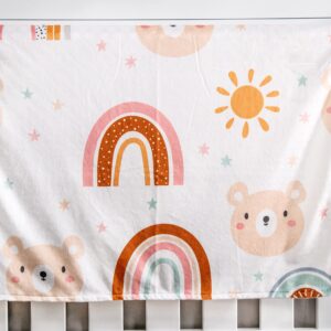 Top Tots Deluxe Minky Baby Blanket - Angel Wings, 40 x 29 Inch White