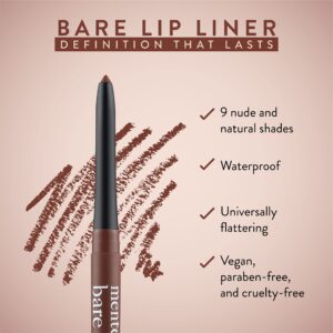 Mented Cosmetics Waterproof Dark Brown Lip Pencil, Natural, Vegan Cruelty-Free Makeup, Matte Lip Liners for Women