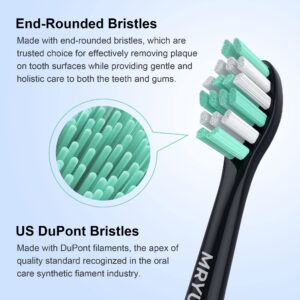 MRYUESG Replacement Heads Compatible with Philips Sonicare 10 Pack, Electric Tooth-Brush Head for Phillips, Black